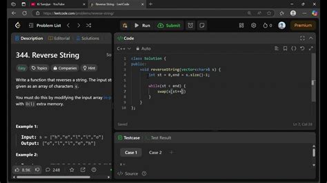 🔄 Reverse String Leetcode Qn 344 Easy And Efficient Solution In C