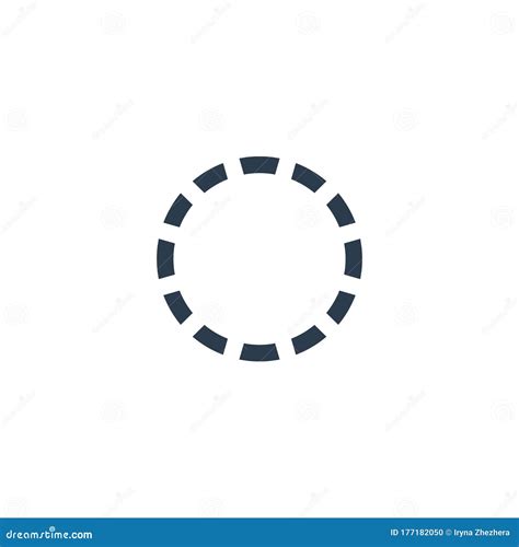 Selection Dashed Circle With Pointer In Vector Stock Vector Illustration Isolated On White