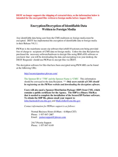 Fillable Online Encryptiondecryption Of Identifiable Data Written To Foreign Media Fax