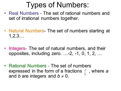 Real Numbers Definition