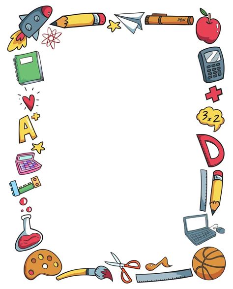 Preschool Border Frame 10 Free Pdf Printables Printablee Clip Art Borders School Border