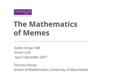 The Mathematics Of Memes Ppt
