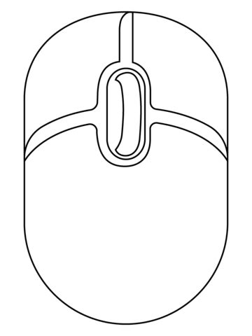 Computer Mouse Coloring Page
