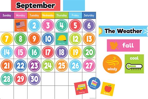 Colorful Magnetic Calendar Set Tcr77067 Teacher Created Resources