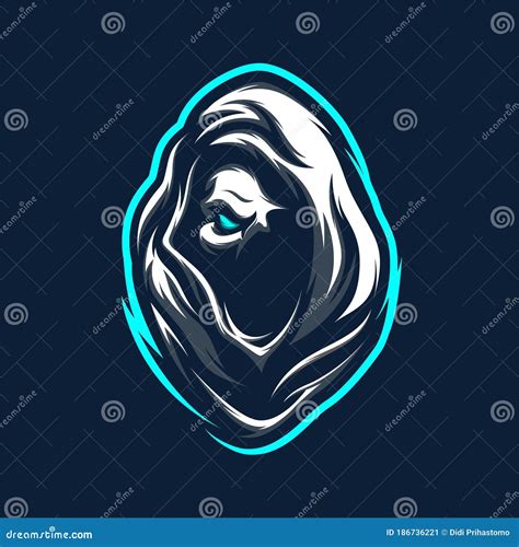 Assassin Ninja Warrior With A Cloak Mascot Logo Gaming Vector