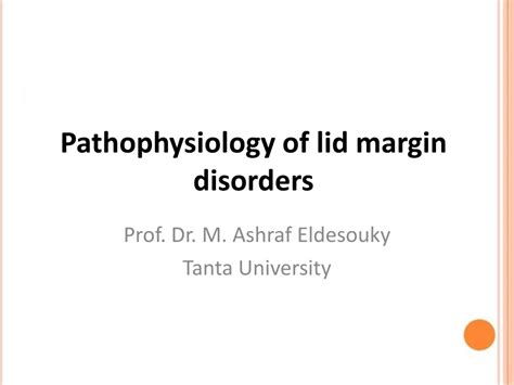 Pdf Pathophysiology Of Lid Margin Disorders
