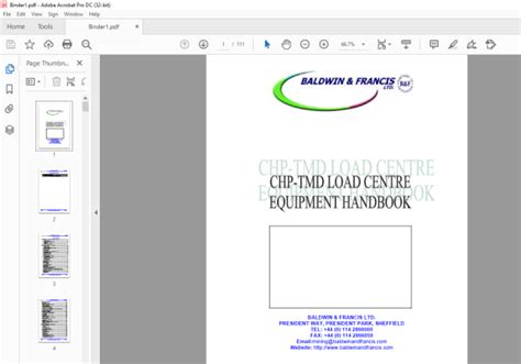 Cat Chp Tmd Load Centre Equipment Operation Handbook Manual Pdf