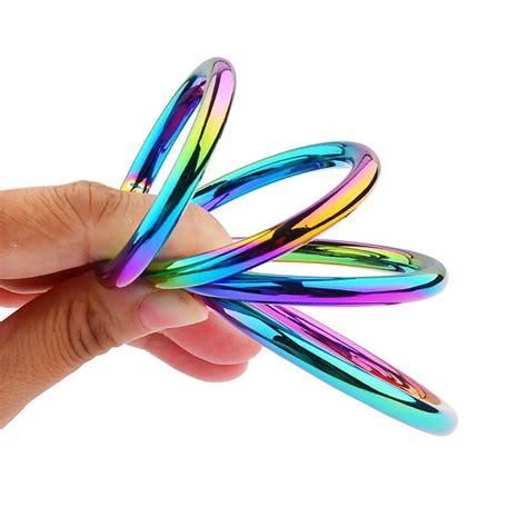 Metal Rainbow Cock Rings Penis Ring Delay Ejaculation Intimate Toys For