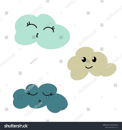 Cute Cloud Illustration Drawing Cartoon Style Stock Illustration 2060296568 Shutterstock
