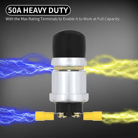 50a Waterproof Heavy Duty Momentary Engine Start Push Button Switch Fo Daier