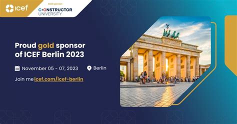 Constructor University On Linkedin Constructoruniversity Icefberlin Goldsponsor