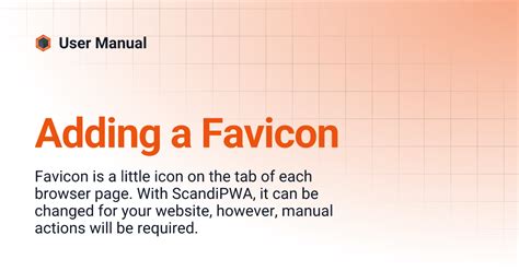 Adding A Favicon User Manual