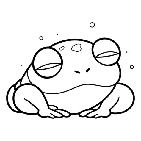 개구리 만화 캐릭터 디자인 색 배경에 고립된 터 일러스트레이션 프리미엄 벡터