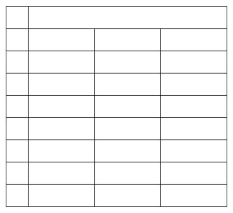 Blank Data Table Printable Plan Your Year Easily