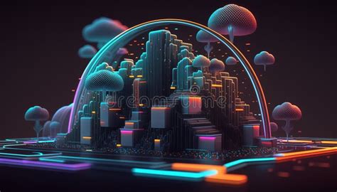 Cloud Computing Concept Background Stock Illustration Illustration Of