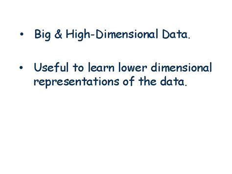 Principal Component Analysis PCA Learning Representations Dimensionality Reduction