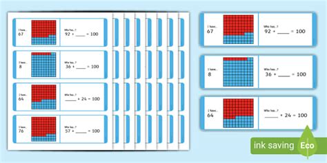 👉 Maths Number Bonds To 100 Loop Cards Twinkl Primary