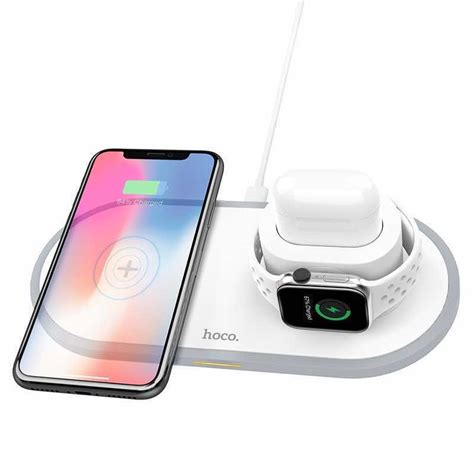 Hoco - 3-in-1 tabletop wireless charging dock (iphone,apple watch, and ...