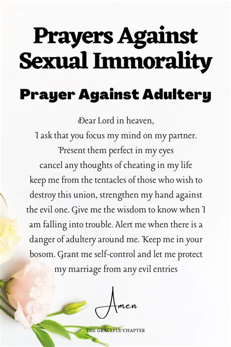 Effective Prayers Against Sexual Immorality The Graceful Chapter