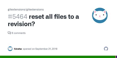 Reset All Files To A Revision · Issue 5464 · Gitextensions