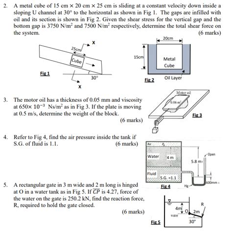 Solved 2 A Metal Cube Of 15 Cm X 20 Cm X 25 Cm Is Sliding