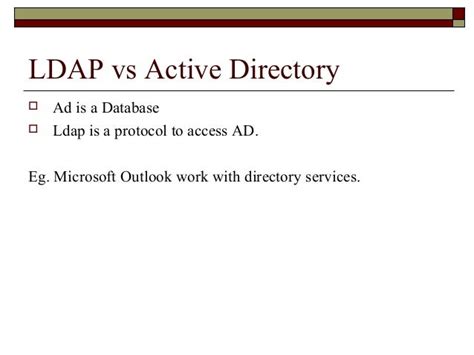 Ad And Ldap