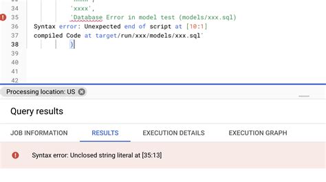 Bug Model Execution Failed To Include Multiline Message For Bigquery · Issue 361 · Brooklyn