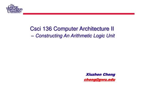Ppt Csci 136 Computer Architecture Ii Constructing An Arithmetic