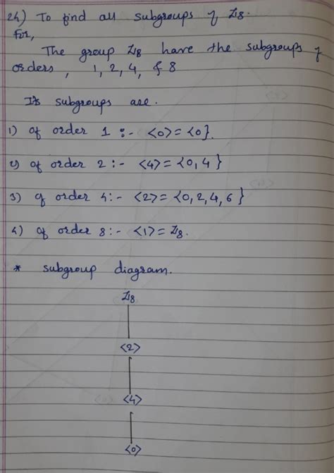 in exercises 22 through 24 find all subgroups of the given group and
