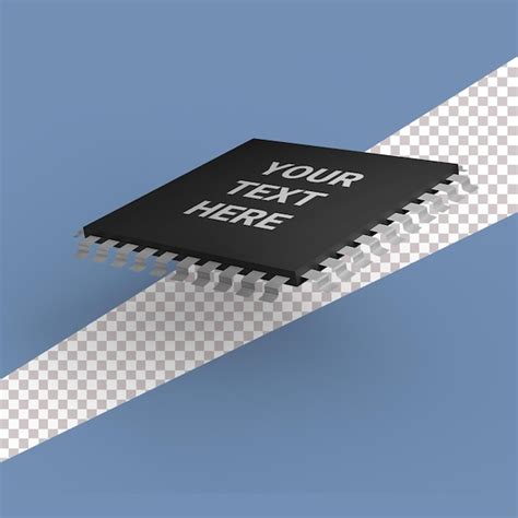 Premium Psd Microchip Mockup With Separate Background