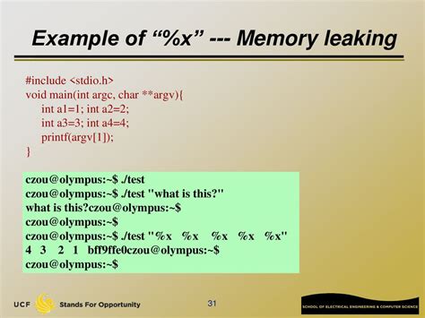 Cnt4704 Computer Networking Special Topic Buffer Overflow I Attack