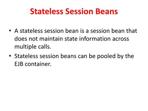 Stateful Session Bean