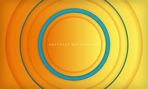 Premium Vector Abstract Circle Papercut Layer Background With Orange And Blue Color Modern