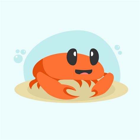 귀여운 크래브 프리미엄 벡터