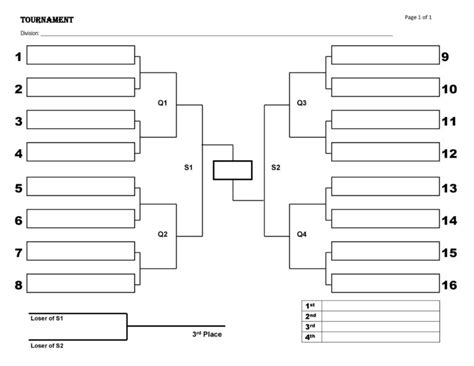 34 Blank Tournament Bracket Templates 100 Free Templatelab Fillable Form 2025