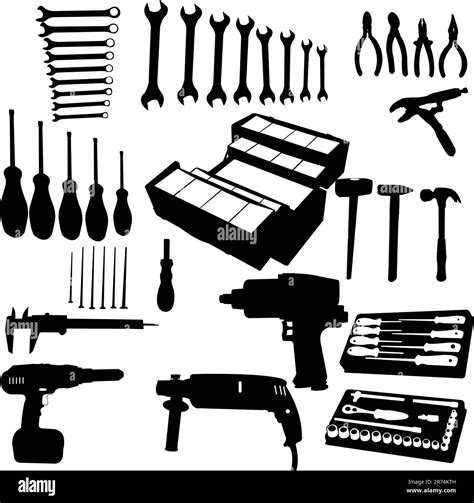 Tools Set Vector Stock Vector Image And Art Alamy