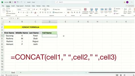 Combine Your Cell Data Easily With The Concat Formula Excel Excelformula Exceltricks