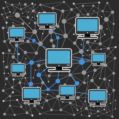 Modern Computer Network Stock Vector Illustration Of Flat 44156939