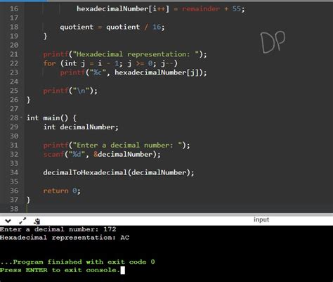 C Program To Convert Decimal To Hexadecimal