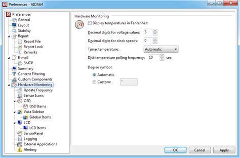 Hardware Monitoring Aida64