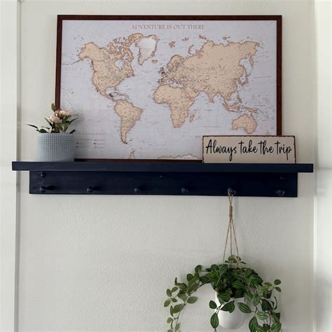 Custom Push Pin Map Personalized Travel T For Couples Etsy