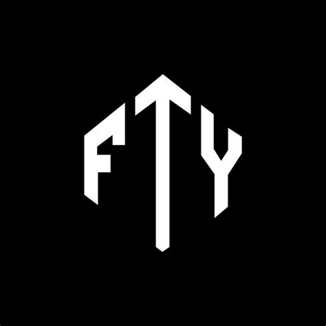 Diseño De Logotipo De Letra Fty Con Forma De Polígono Fty Diseño De