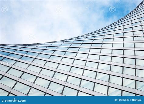 Abstract Modern Architecture Glass Building Structure Wave Shape
