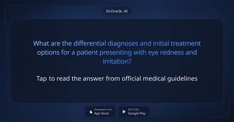 What Are The Differential Diagnoses And Initial Treatment Options For A