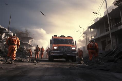 Premium Photo Emergency Medical Team Responding To A Natural Dis 00249 00