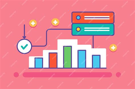 Premium Vector A Bar Chart Displaying Data With A Prominent Check Mark Symbol On One Of The