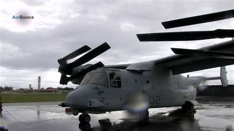 Mv 22b Osprey Landing Blade Folding Youtube