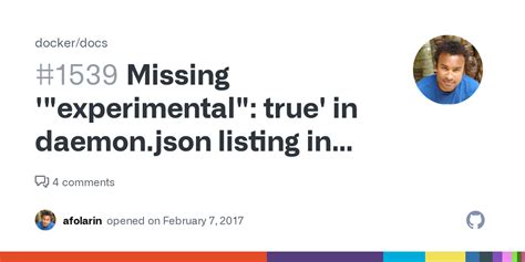 Missing Experimental True In Daemonjson Listing In Docerdmd