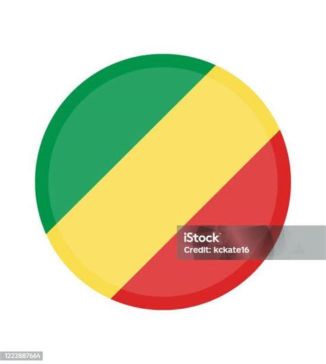 콩고 공화국의 국기 공식 색상과 비율을 올바르게 콩고 국기공화국 벡터 그림입니다 Eps10 콩고 국기 벡터 아이콘의 공화국