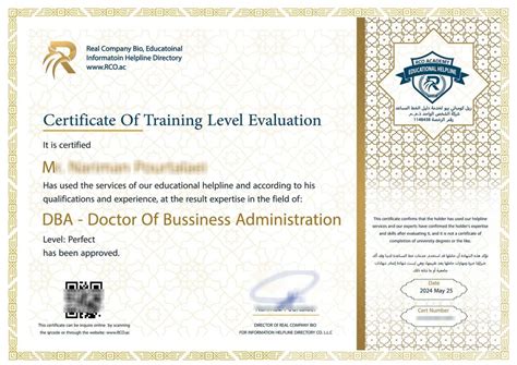 Certificate Sample Rco Academy Certificate Educational Helpline